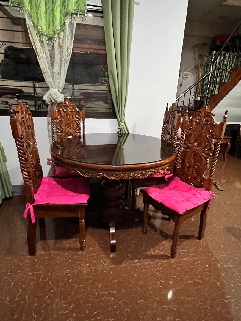 Narra Dining Table set, Furniture & Home Living, Furniture, Tables ...
