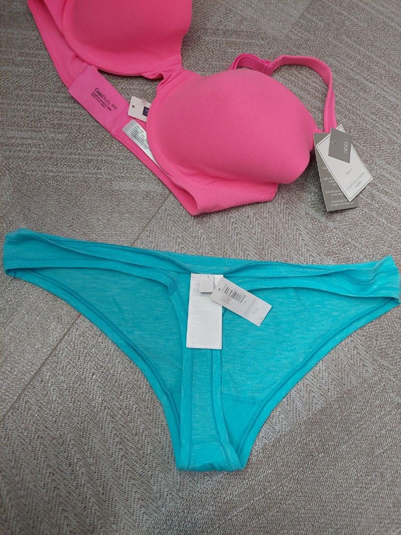 New 36B & UK14-18 GAP Bra & Thongs Set, Women's Fashion, New Undergarments & Loungewear on Carousell