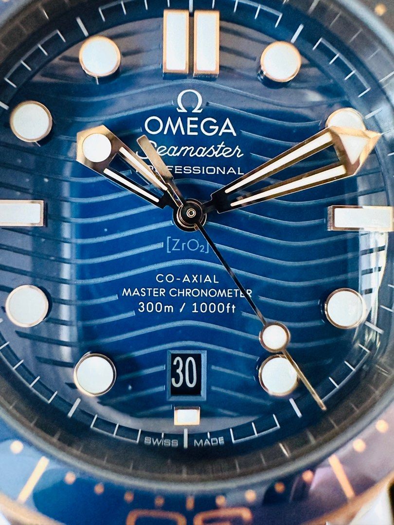 Omega Seamaster Diver 300 Yellow Gold (Full Set Sincere Watch receipt ...