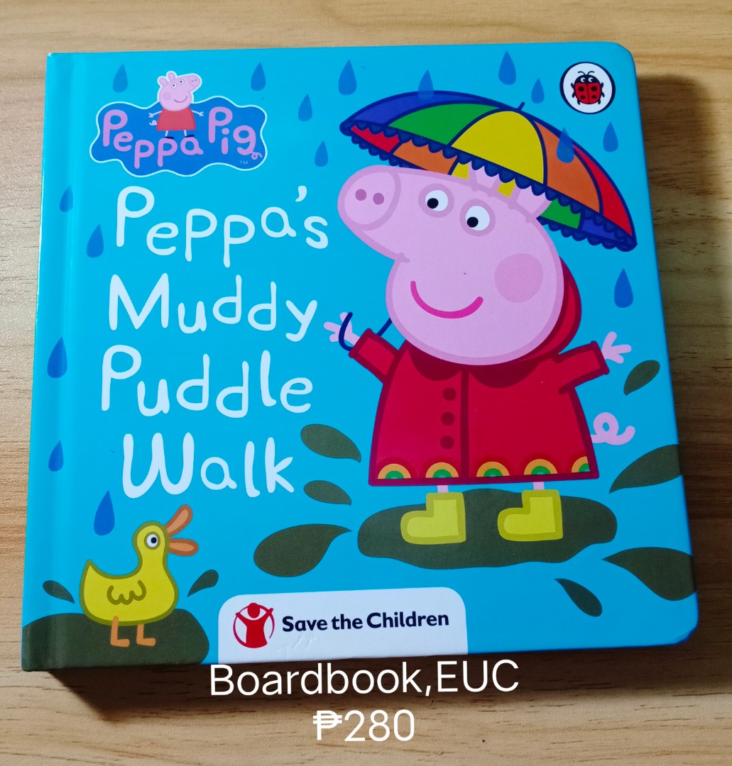 Peppa Pig Peppa's Muddy Puddle Walk Boardbook, Hobbies & Toys, Books ...