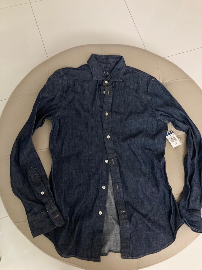 Polo Ralph Lauren Denim Polo, Women's Fashion, Tops, Shirts on Carousell