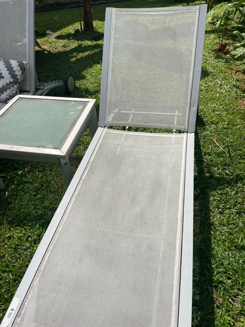 Pool side lounges plus table, Furniture & Home Living, Outdoor Furniture on Carousell
