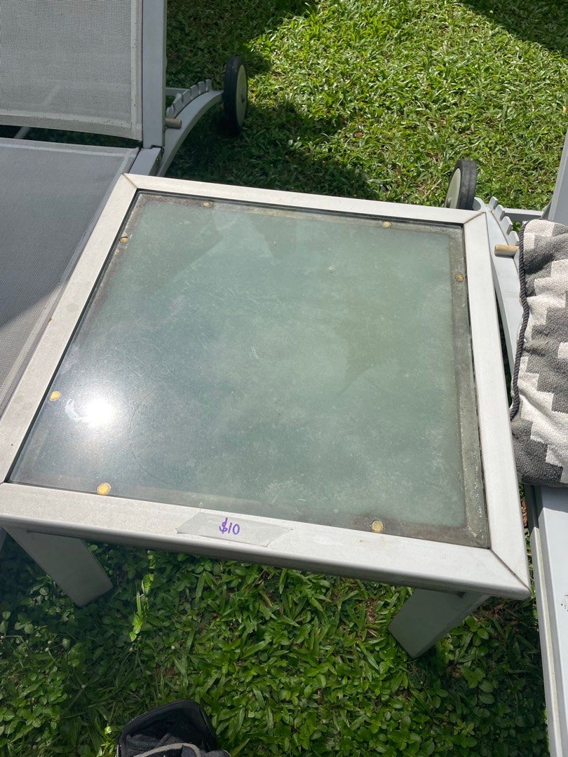 Pool side lounges plus table, Furniture & Home Living, Outdoor Furniture on Carousell