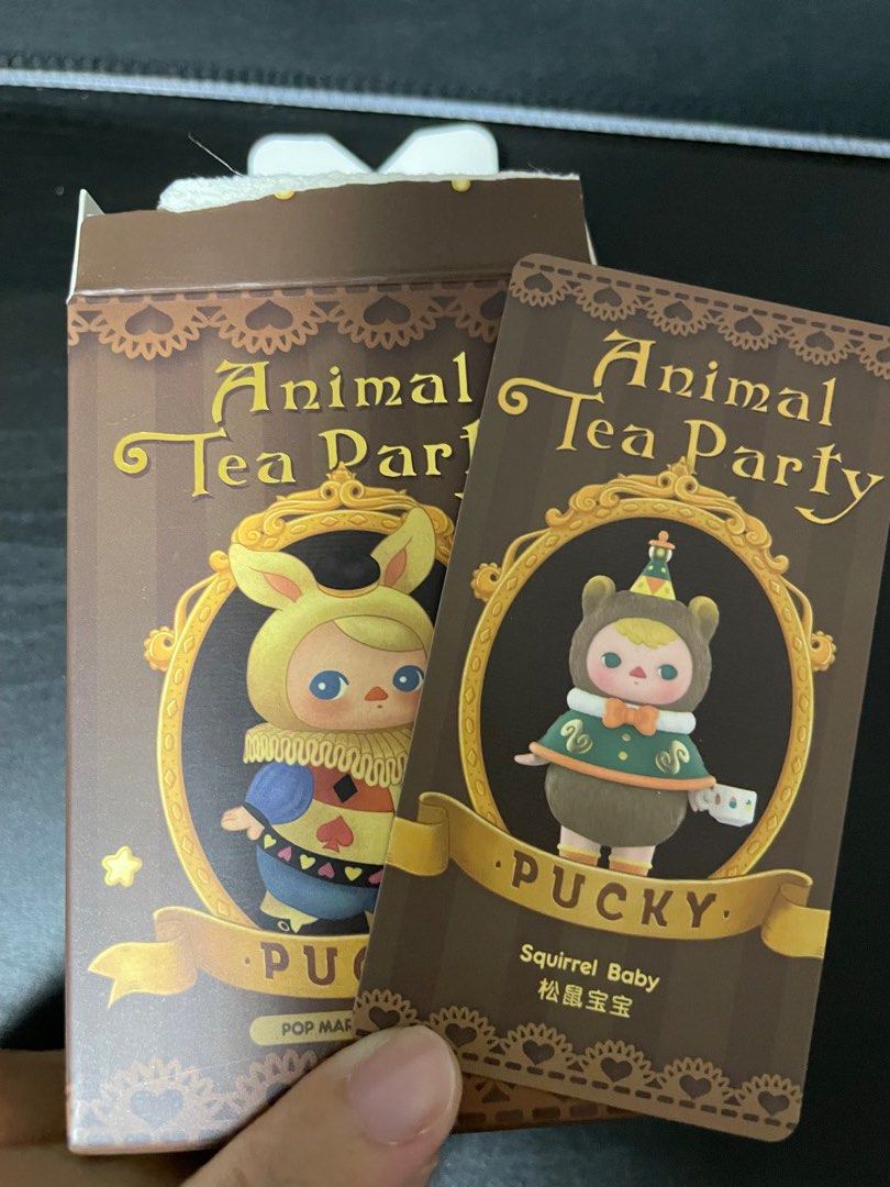 Popmart Pucky Animal tea party squirrel baby, Hobbies & Toys, Toys ...