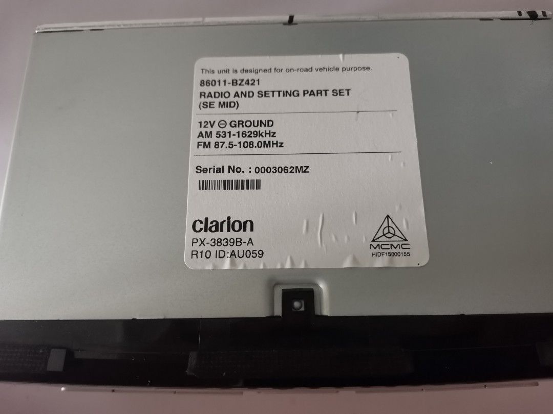 Radio Perodua Bezza X 2022 Original, Auto Accessories on Carousell
