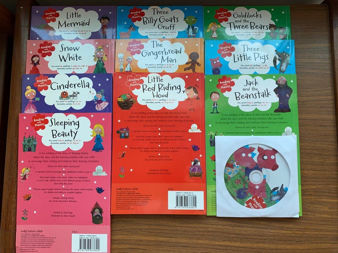 Reading with Phonics 10 book set + CD, Hobbies & Toys, Books ...