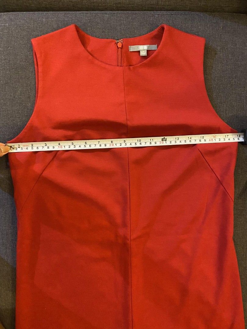 Red Uniqlo A-line dress, Women's Fashion, Dresses & Sets, Dresses on ...