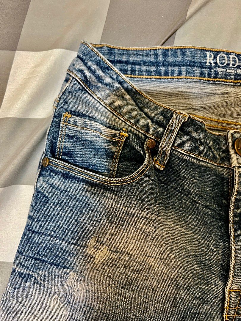 Rodeo Ripped Jeans, Fesyen Wanita, Pakaian Wanita, Bawahan di Carousell