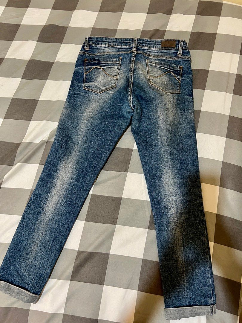 Rodeo Ripped Jeans, Fesyen Wanita, Pakaian Wanita, Bawahan di Carousell