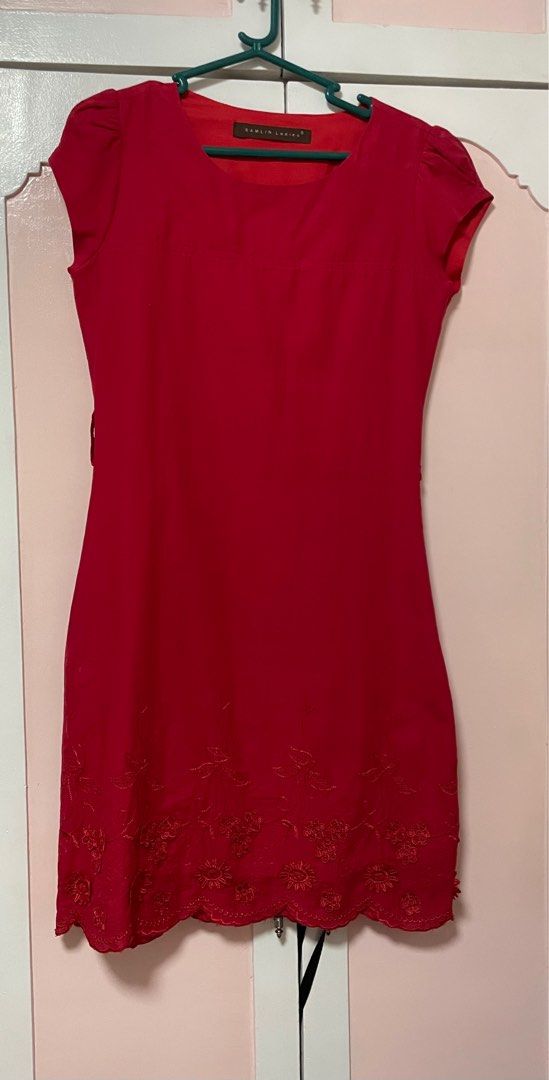 SAMLIN Red Dress, Women's Fashion, Dresses & Sets, Dresses on Carousell