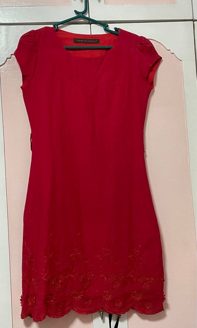 SAMLIN Red Dress, Women's Fashion, Dresses & Sets, Dresses on Carousell