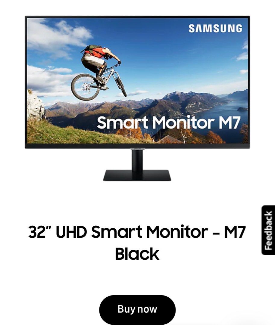 Samsung M7 32" UHD Smart Monitor, Computers & Tech, Parts & Accessories ...