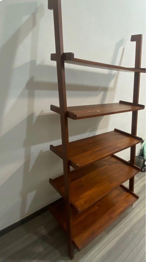 ScanTeak Ladder Display Shelf Teak Wooden Stand , Furniture & Home ...