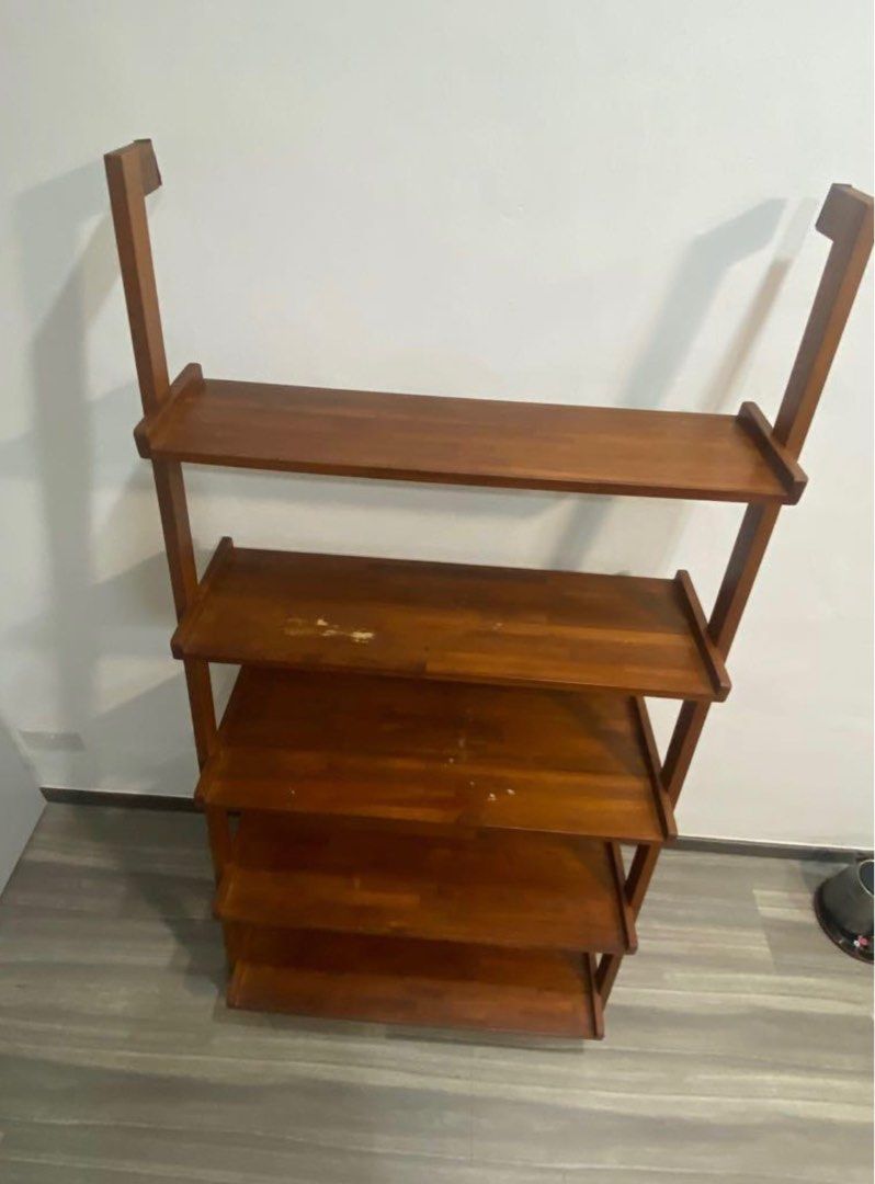 ScanTeak Ladder Display Shelf Teak Wooden Stand , Furniture & Home ...