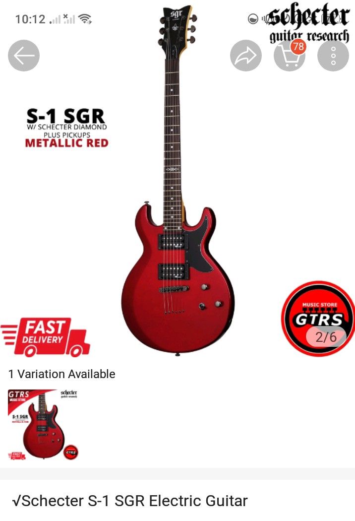 Schecter SGR S1 like new, Hobbies & Toys, Music & Media, Musical Instruments on Carousell