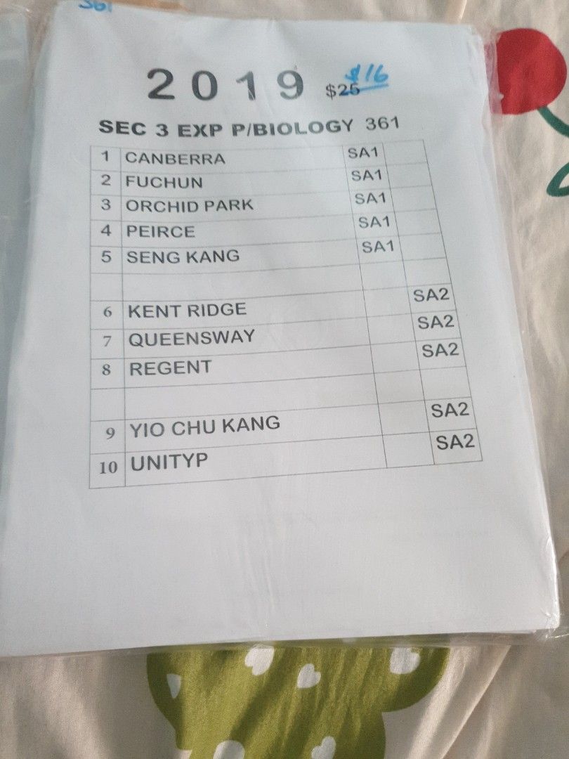 Sec 3 Bio, Chem and Physics papers, Hobbies & Toys, Books & Magazines ...