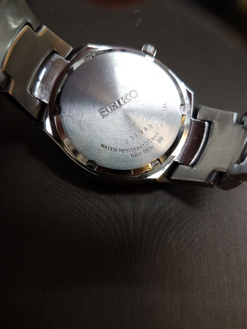 Seiko Kinetic Auto Relay 100m 5J22-0A8B, Luxury, Watches on Carousell