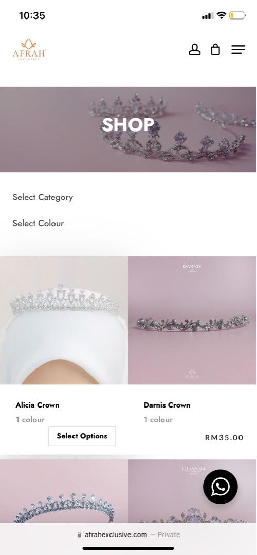 FOR RENT/SEWA CROWN TUNANG - Afrahexclusive : Darnis Crown, Women's ...