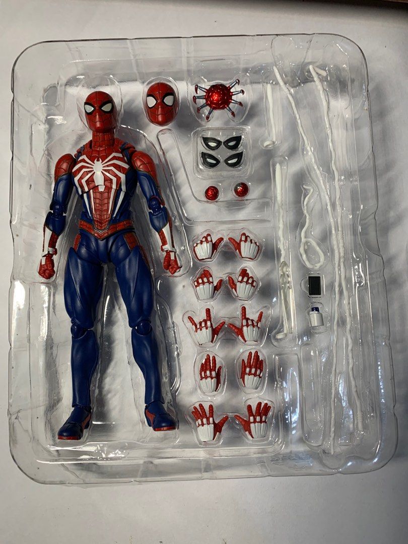 SHF Spider Man PS4 Advanced Suit, 興趣及遊戲, 玩具 & 遊戲類 - Carousell