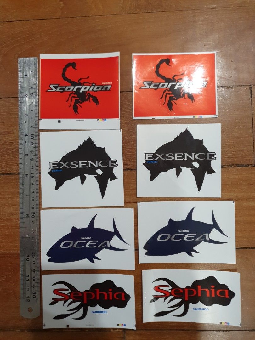 Shimano fishing stickers, Sports Equipment, Fishing on Carousell