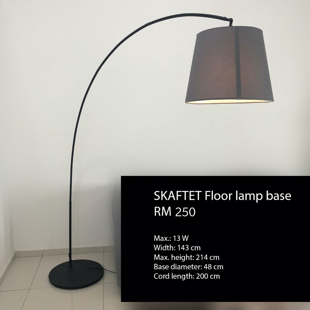 SKAFTET Floor lamp base, Furniture & Home Living, Lighting & Fans ...