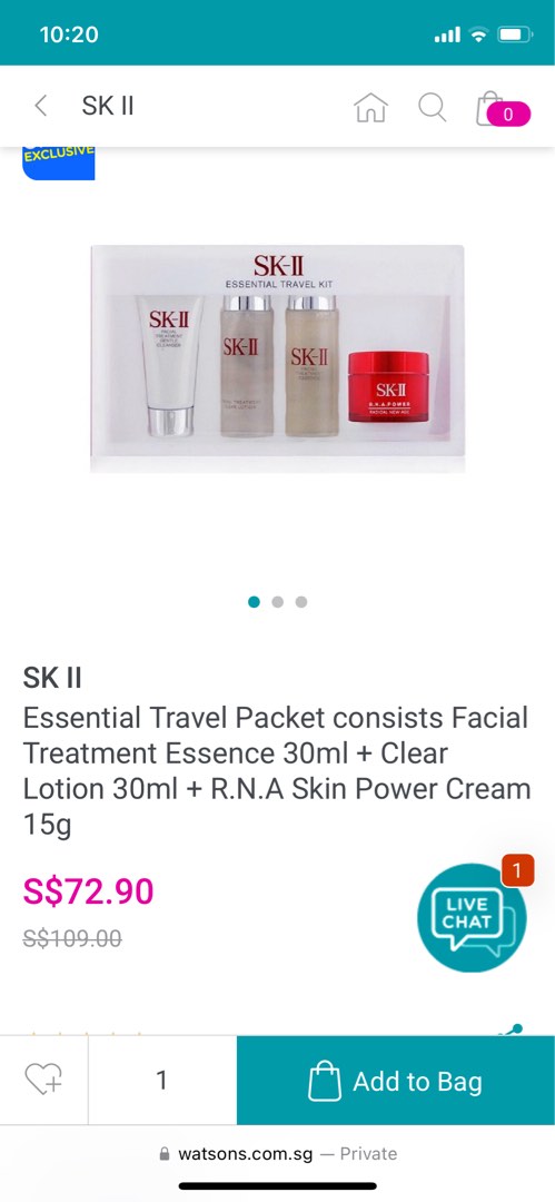 SK-II SK2 Essential Travel set, Beauty & Personal Care, Face, Face Care ...