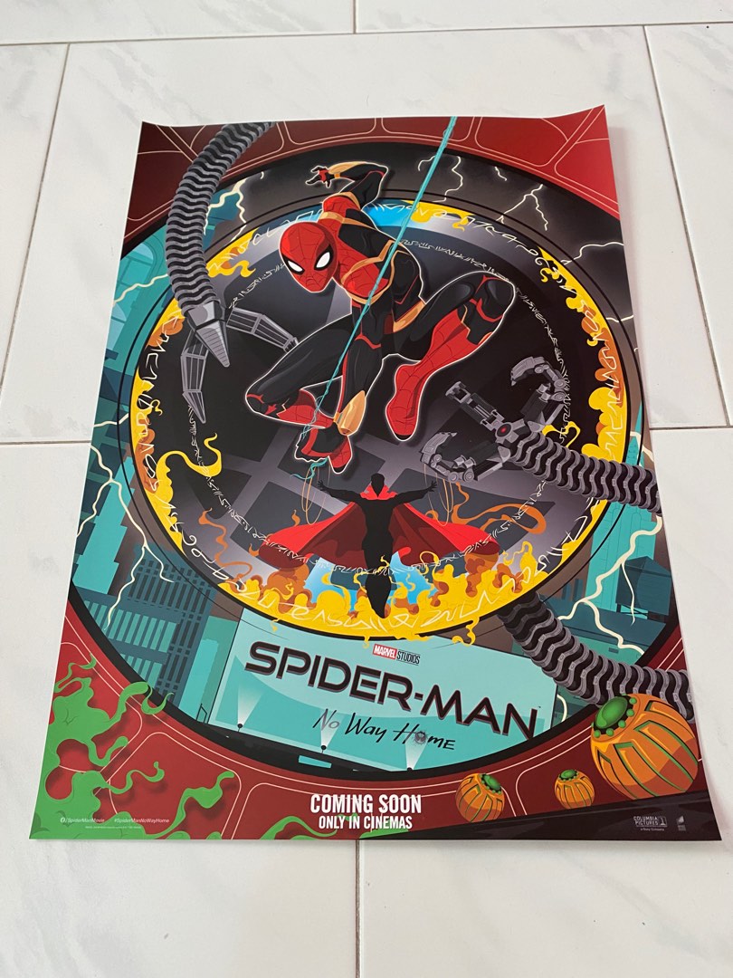 Spider-Man No Way Home Movie Poster, Hobbies & Toys, Memorabilia ...