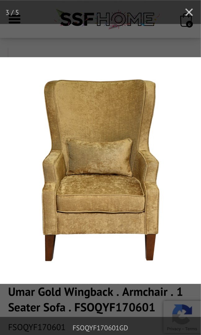 SSF Sofa Gold colour x 2 units, Furniture & Home Living, Furniture ...