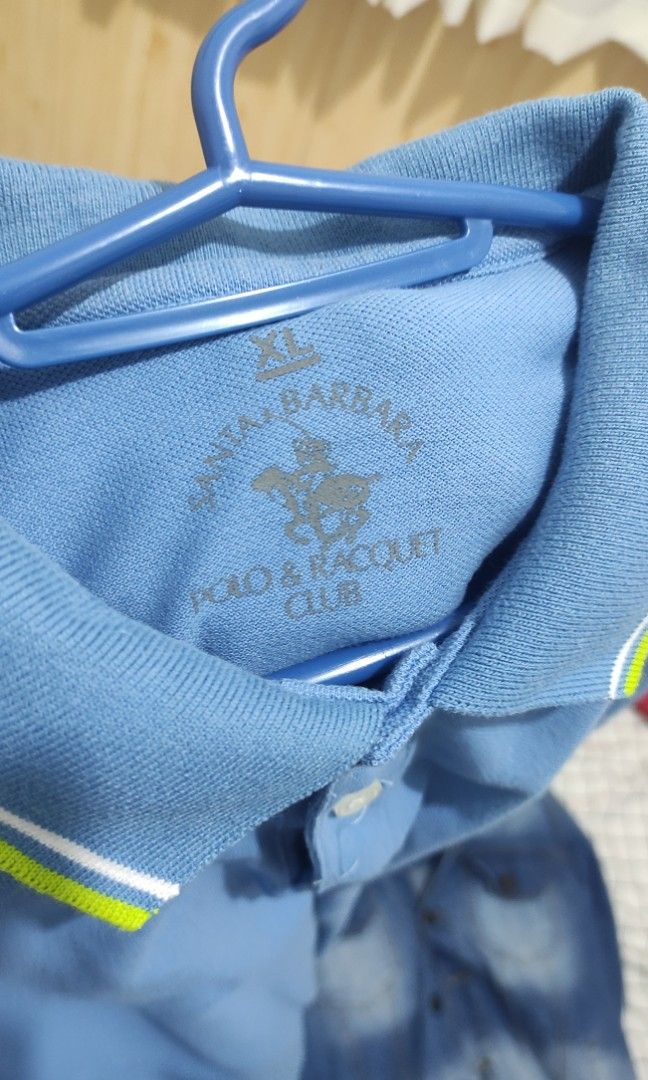 Sta Barbara Polo Racquet Club Polo Shirt Light Blue XL, Men's Fashion ...