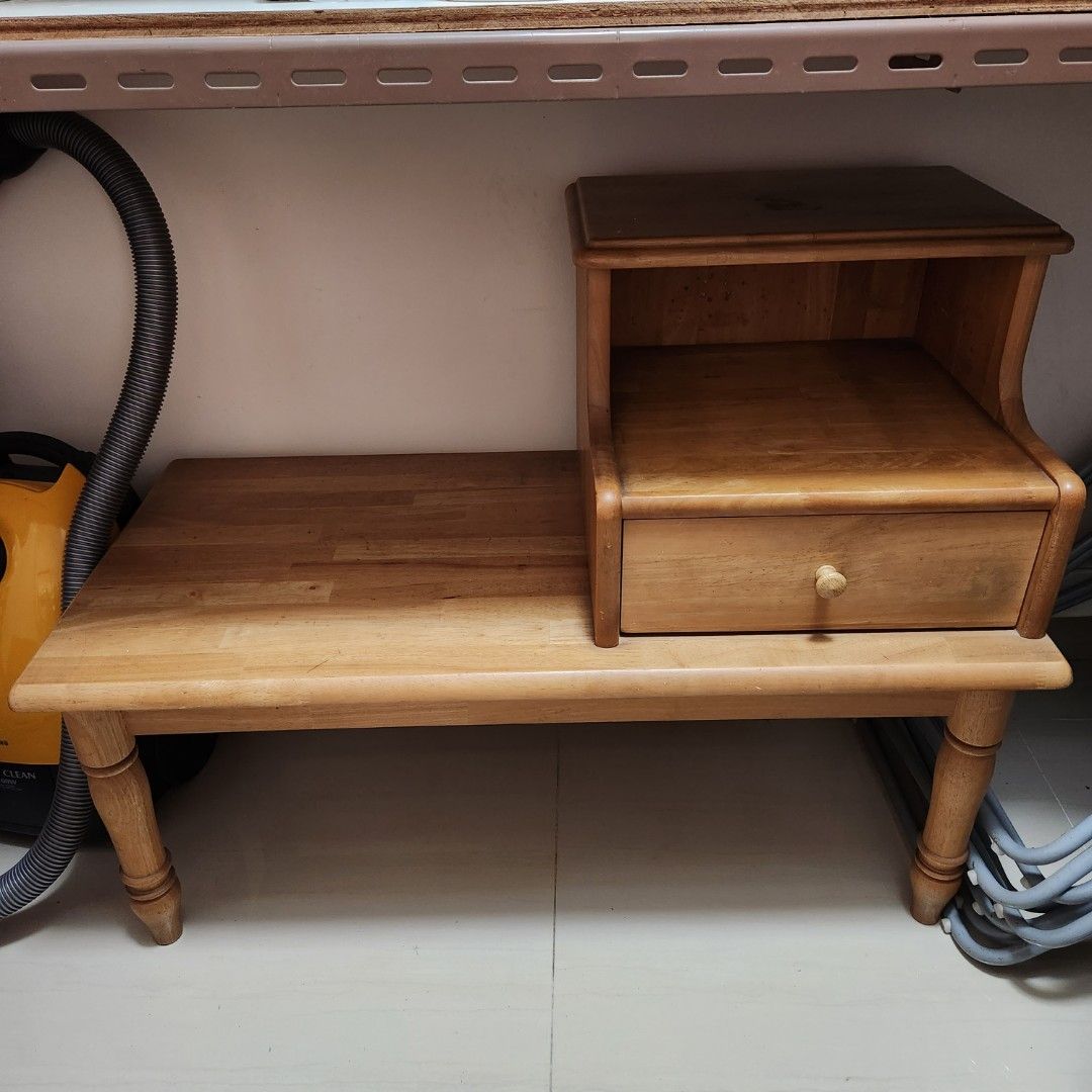 Stool with drawer and shelf, Furniture & Home Living, Furniture ...