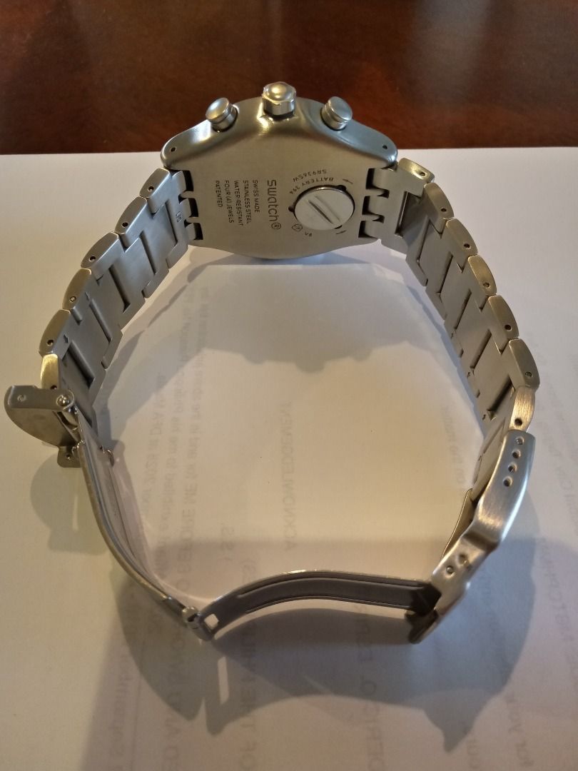 Swatch Irony Night Flight YVS444G Men's Chrono Watch, Men's Fashion ...