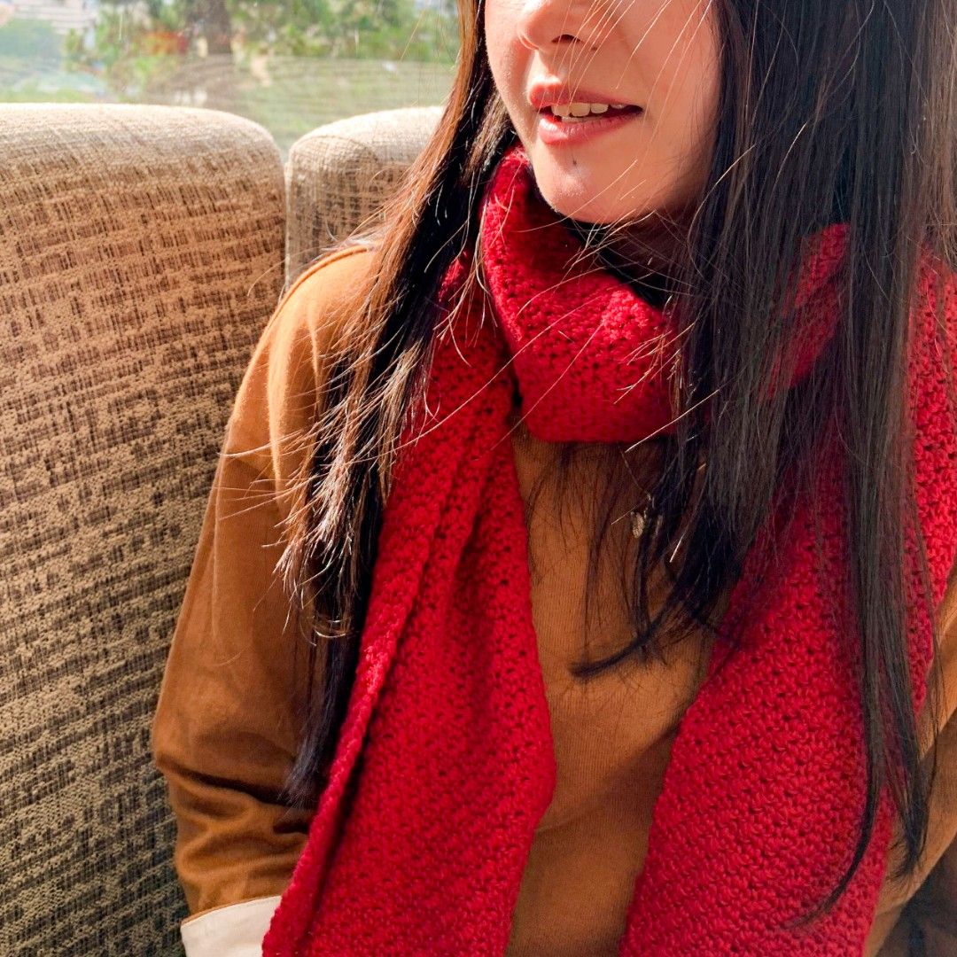 Taylor Swift All Too Well Inspired Red Scarf | Crocheted Scarf Cotton ...