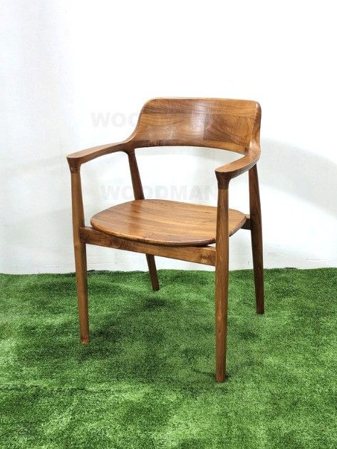 Teak wood full arm rest dining chair, Furniture & Home Living ...