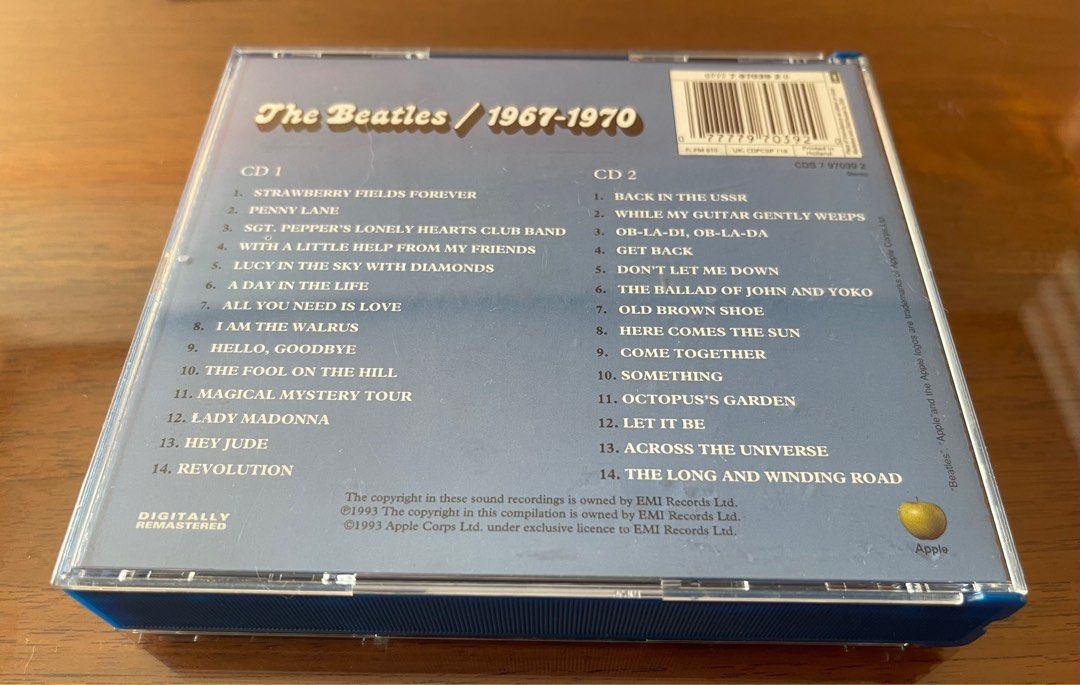 The Beatles Blue Album 1967-1970, Hobbies & Toys, Music & Media, CDs ...