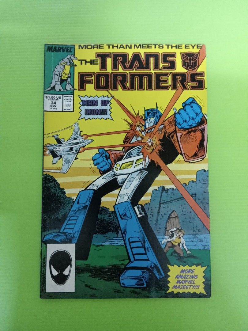 The Transformers #34 ( Tom Morgan - Cover Art ) Marvel Copper Age ...