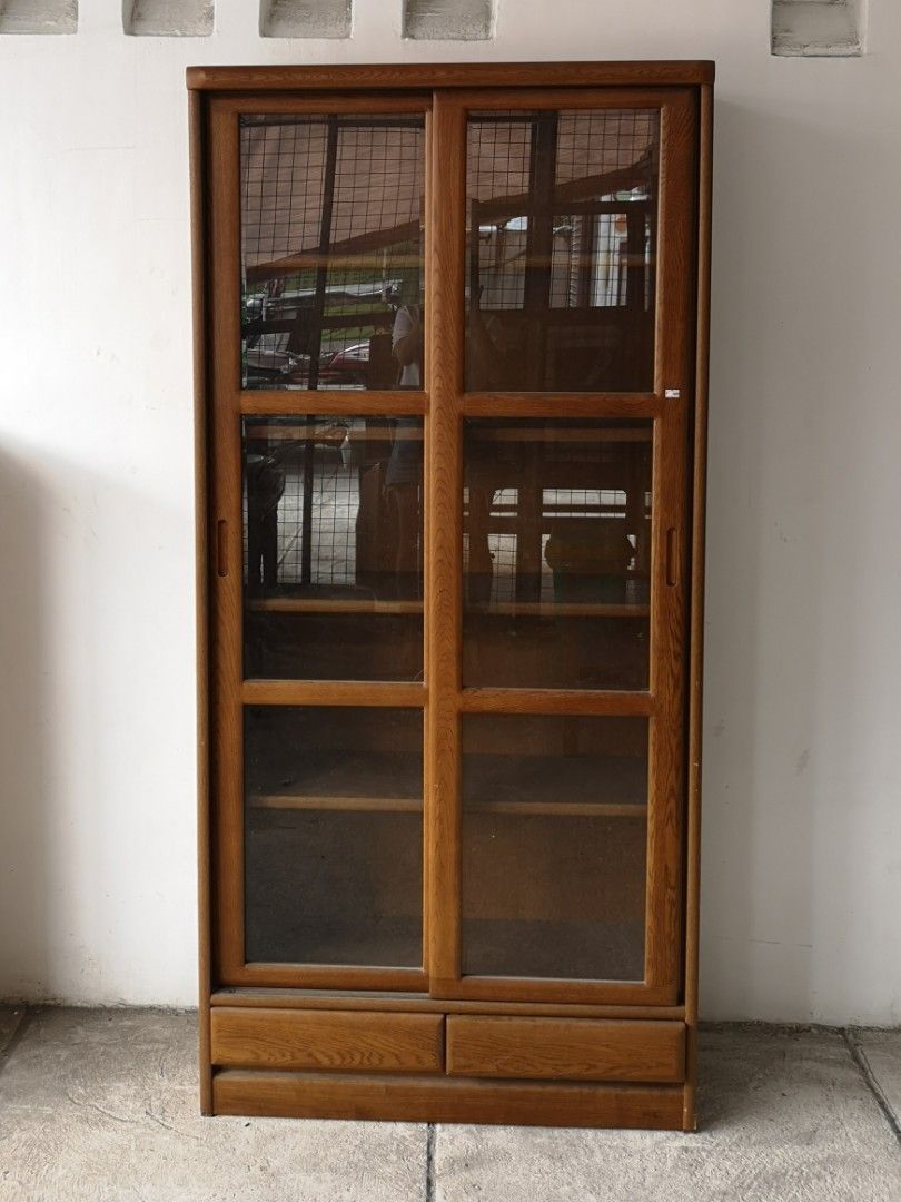 TOTAL FURNITURE display cabinet made in Japan, space saver sliding ...