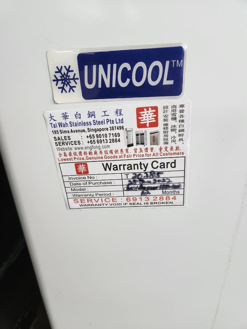 Unicool Chest Freezer, TV & Home Appliances, Kitchen Appliances ...