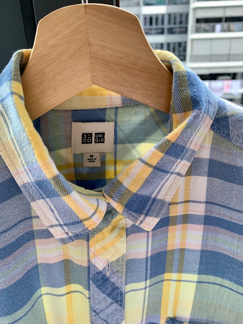 Uniqlo Flannel Shirt, Women's Fashion, Tops, Longsleeves on Carousell