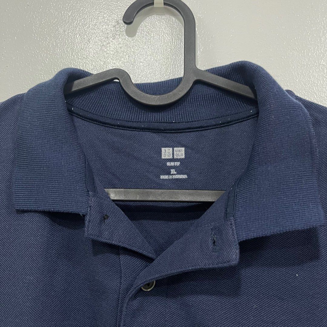 Uniqlo Men navy Blue polo shirt XL, Men's Fashion, Tops & Sets, Tshirts ...