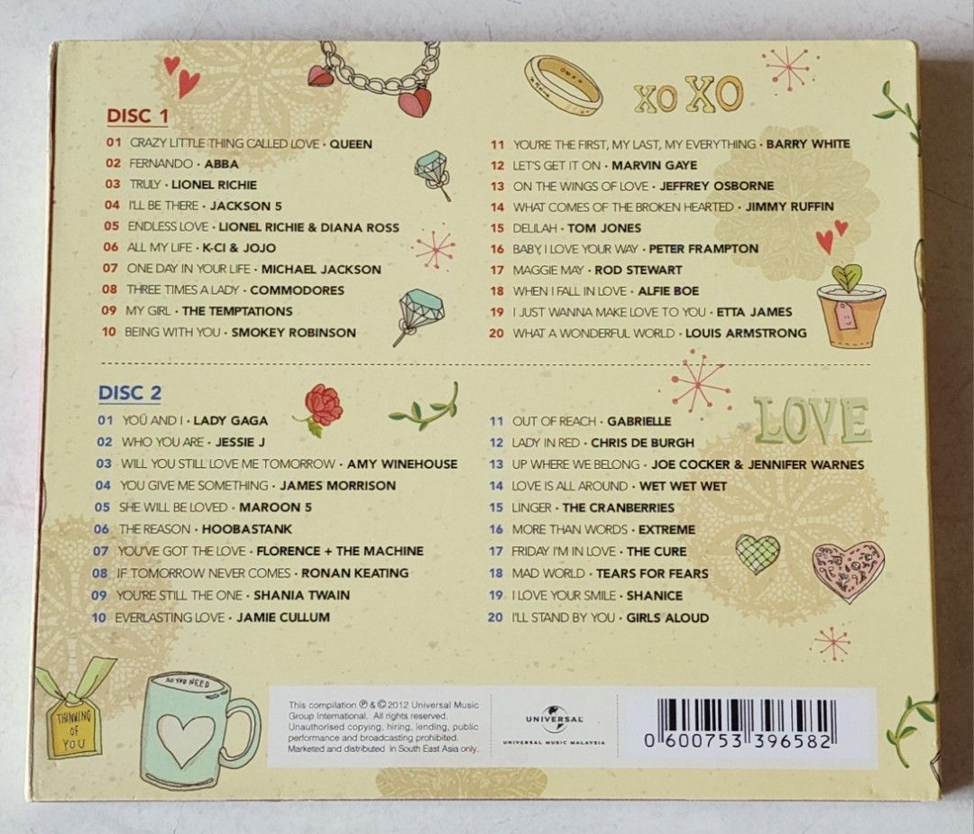 Various Artist ~ The Love Collection ( MALAYSIA PRESS ) 2CD, Hobbies ...