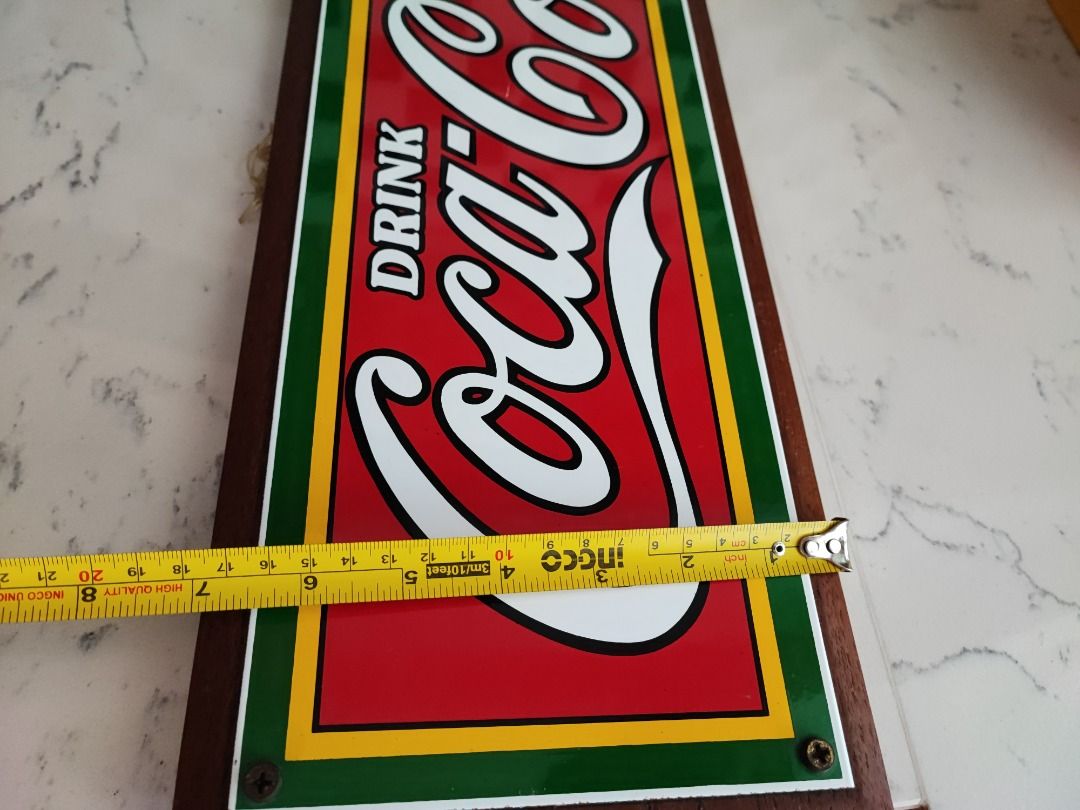 Vintage Collectible 80s Retro Enamel Coca Cola Signboard Coke Signboard ...