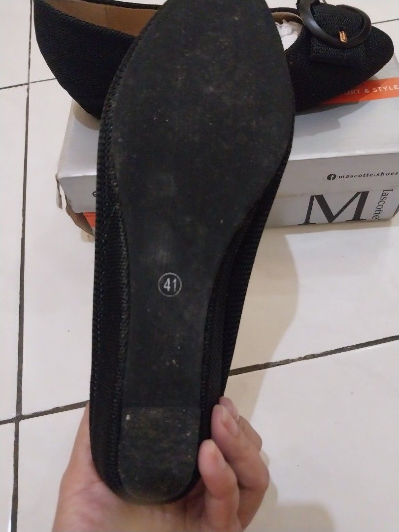 Wedges Mascotte shoes black, Fesyen Wanita, Sepatu di Carousell