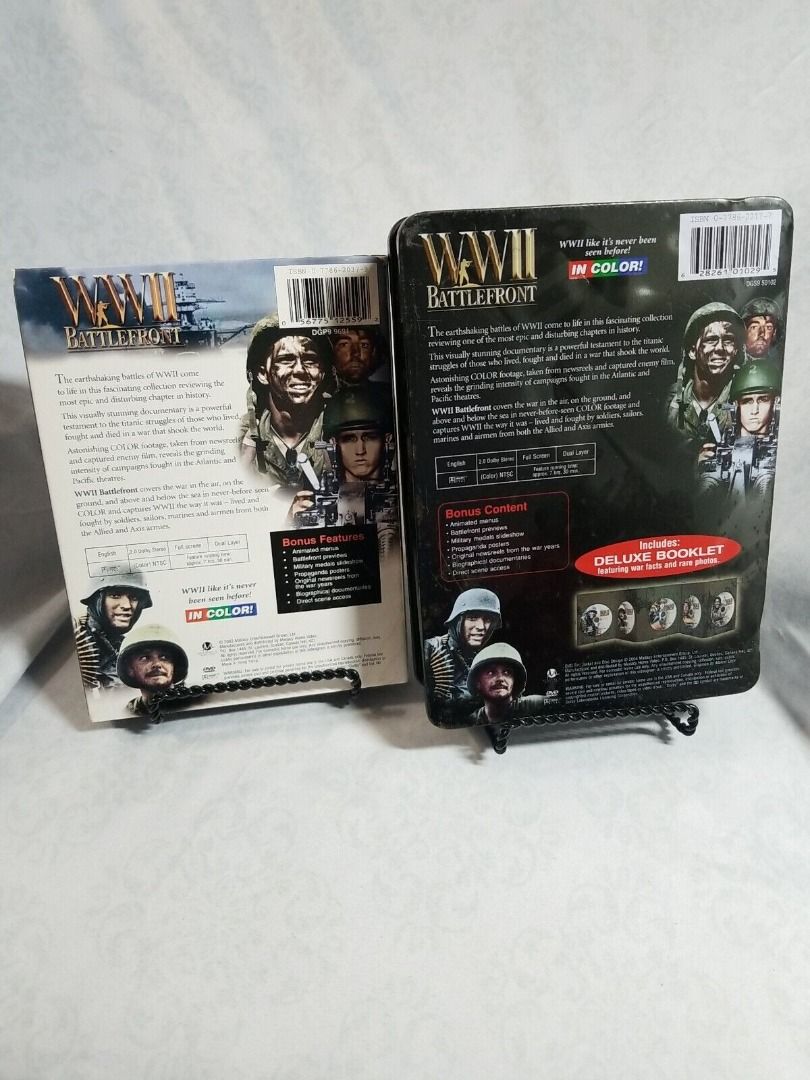 WWII Battlefront DVD Collection Tin Can Case Container Box Set Boxset ...