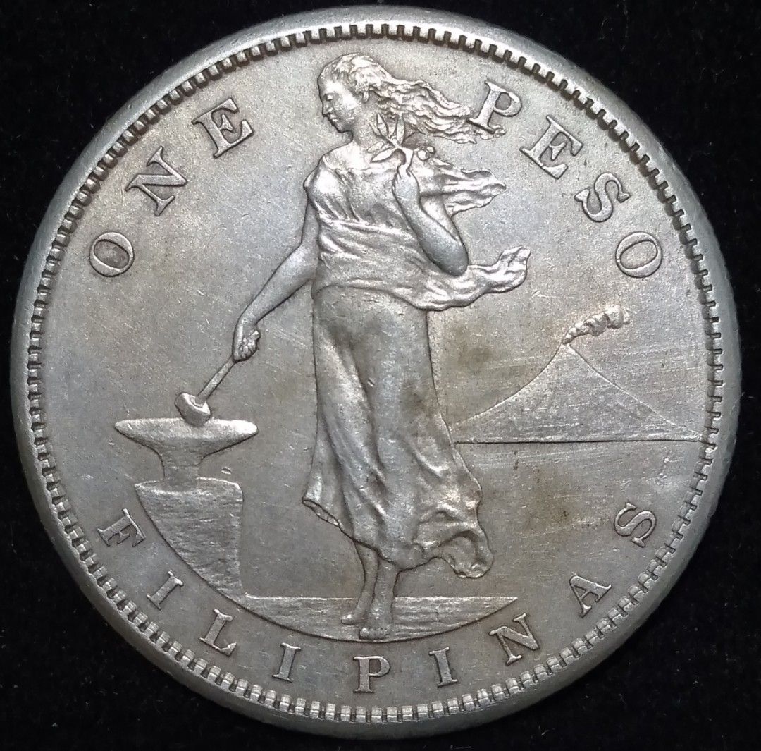 1908 S USPI ONE PESO AU JDV-30, Hobbies & Toys, Memorabilia ...