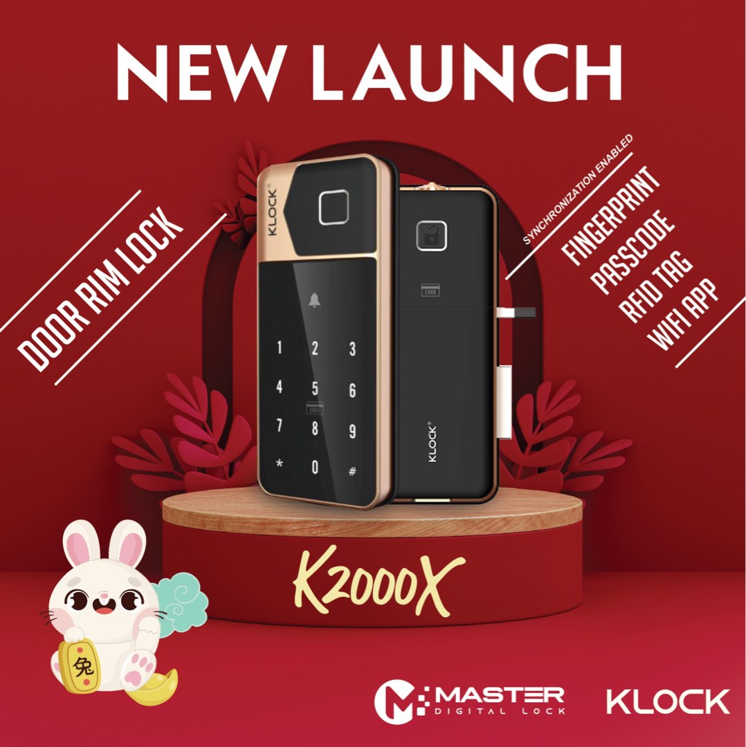 2022 LATEST KLOCK X WIFI DIGITAL DOOR RIM LOCK WITH INSTALLATION (BY ...