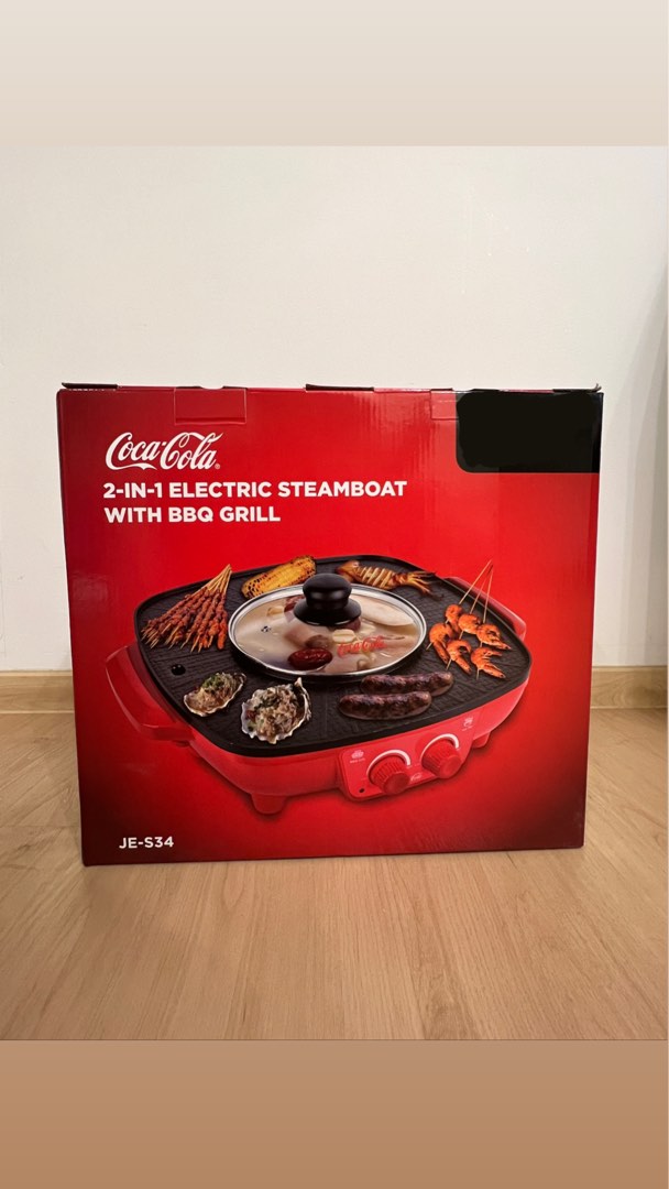 [BNIB] 2-in-1 electric steamboat with bbq grill, TV & Home Appliances ...