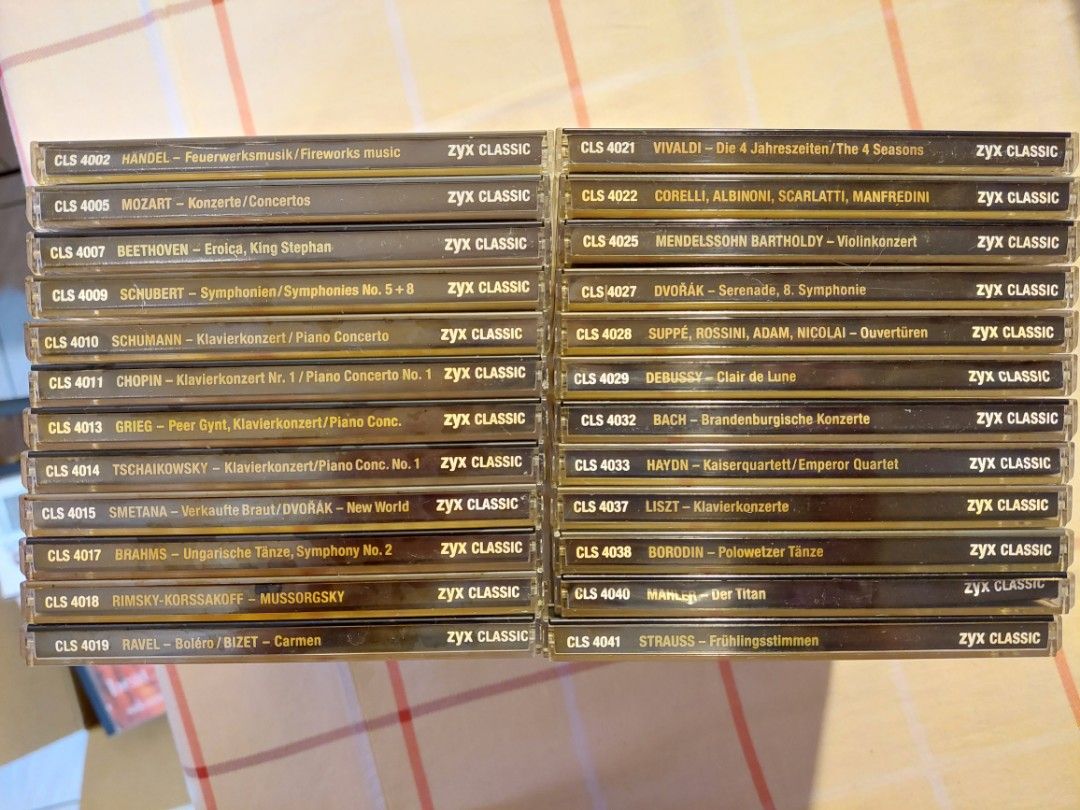 【二手CD】ZYX Classic 德國唱片公司 / 世界經典古典音樂家系列 共24張, 書籍、休閒與玩具, 樂器、音樂相關, CD、DVD在旋轉拍賣