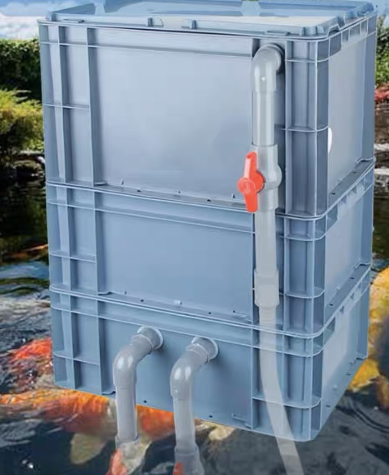 3 layer bakki shower filter box for aquarium koi pond fish pond with 1m ...