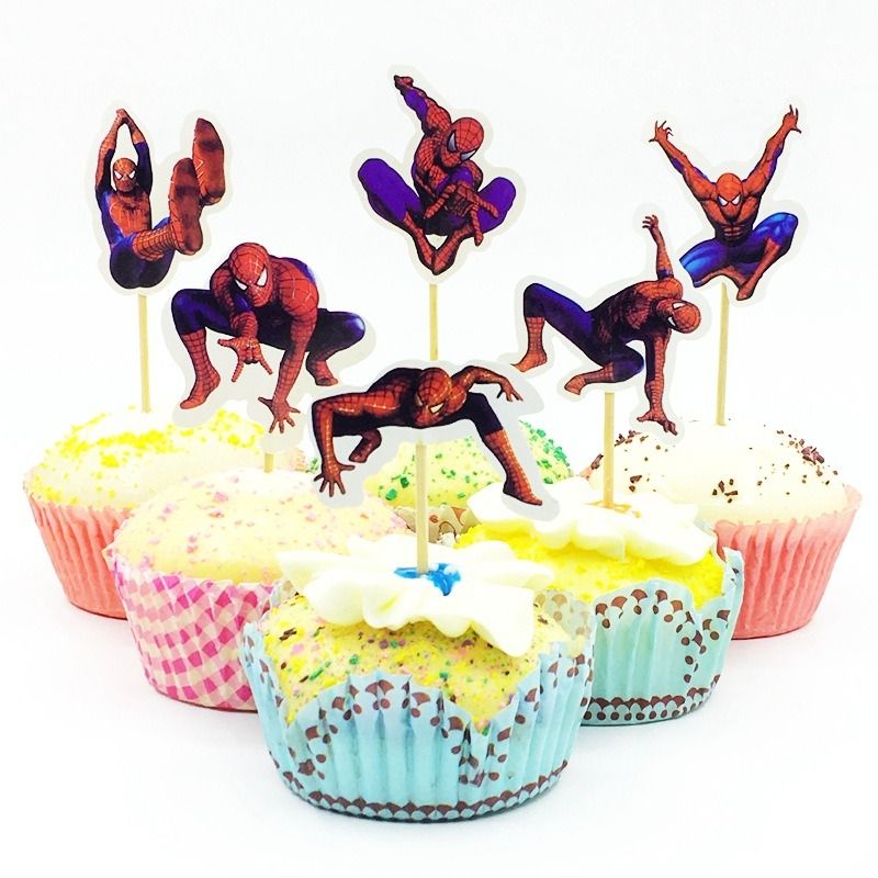6 Types of 2D Spiderman cake toppers / cupcake toppers, Furniture ...