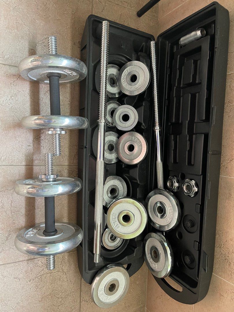 50KG Weight Set, Sports Equipment, Exercise & Fitness, Weights ...